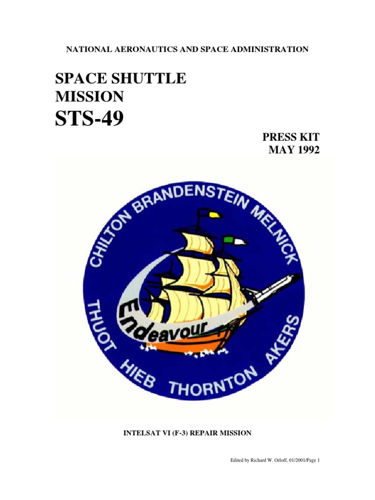 Space Shuttle Mission STS-49 | PDF | Space Shuttle | Space Shuttle Orbiter