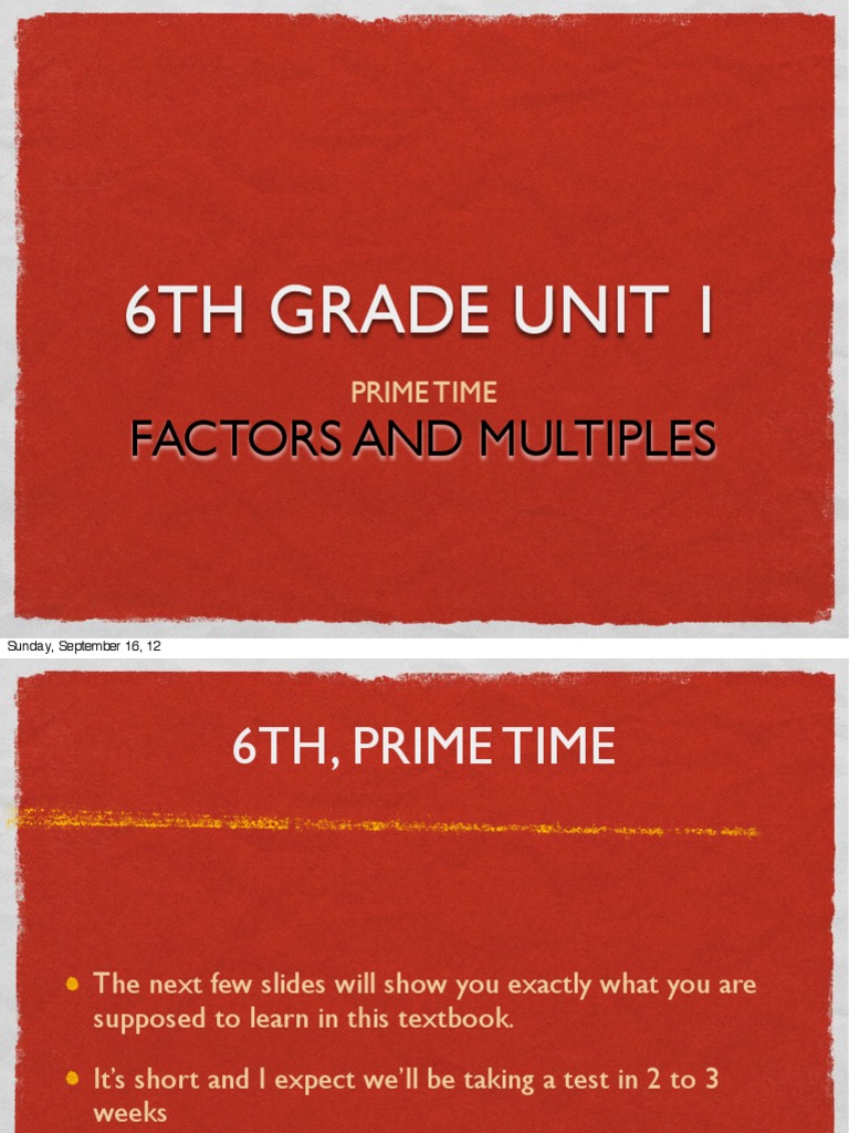 GCF and Factors for 6th Grade Math | PDF | Prime Number | Numbers