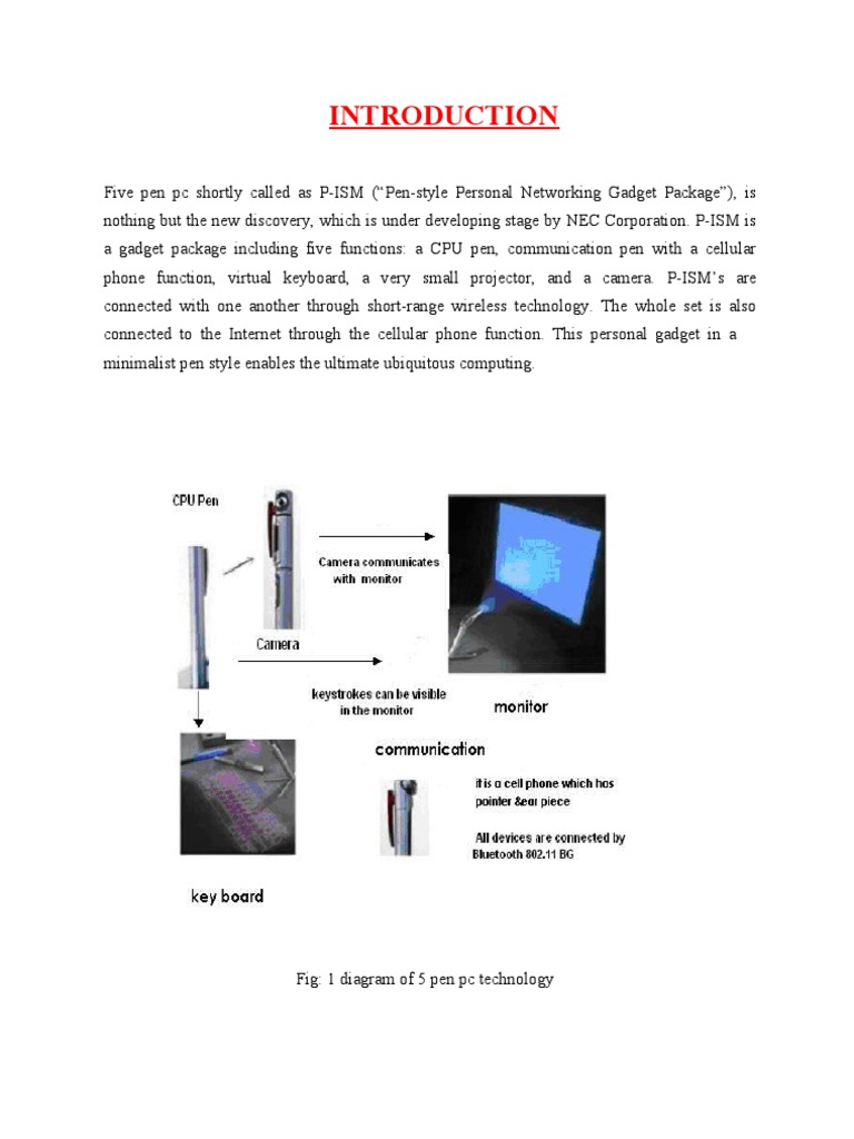 5 Pen PC Technology Presentation | PDF | Bluetooth | Computer Keyboard