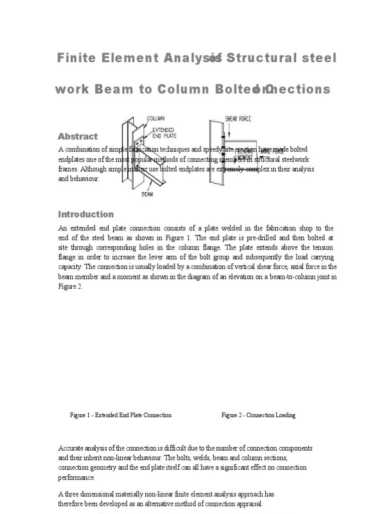 Beam Column Connection | PDF | Beam (Structure) | Structural Steel