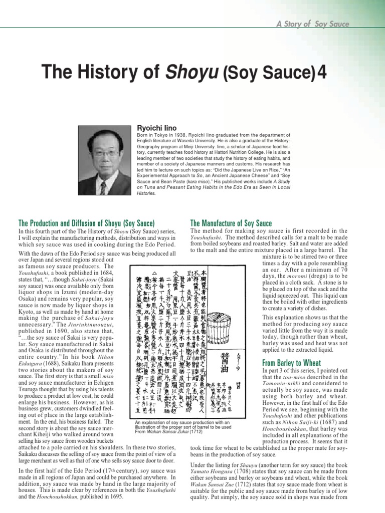 The History of Soy Sauce | PDF | Soy Sauce | Japanese Cuisine