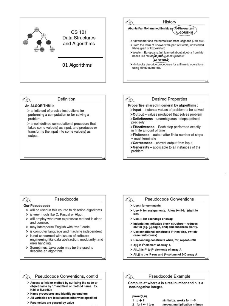 Cs101 01 Algorithms Pdf Algorithms Parameter Computer Programming 