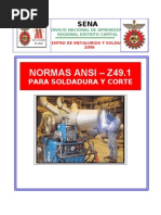 ANSI Z49.1 Seguridad en Soldadura | PDF | Lentes | Soldadura