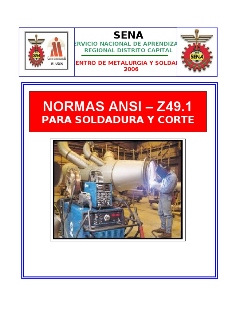 Ansi Z49.1 - Ok | PDF | Soldadura | Construcción