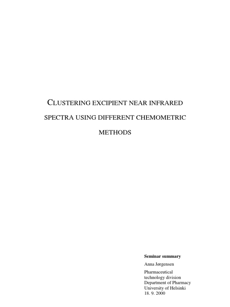 Anna Jorgensen | PDF | Chemometrics | Electromagnetic Radiation