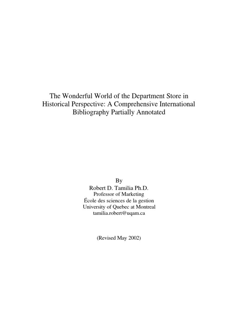 History and Impact of Department Stores | PDF | Department Store | Retail
