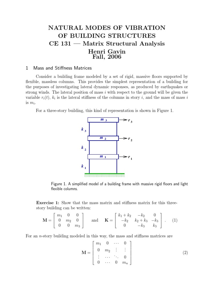 Modes | PDF | Normal Mode | Eigenvalues And Eigenvectors