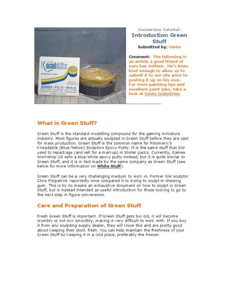 Green Stuff Guide | PDF | Sculpture | Money