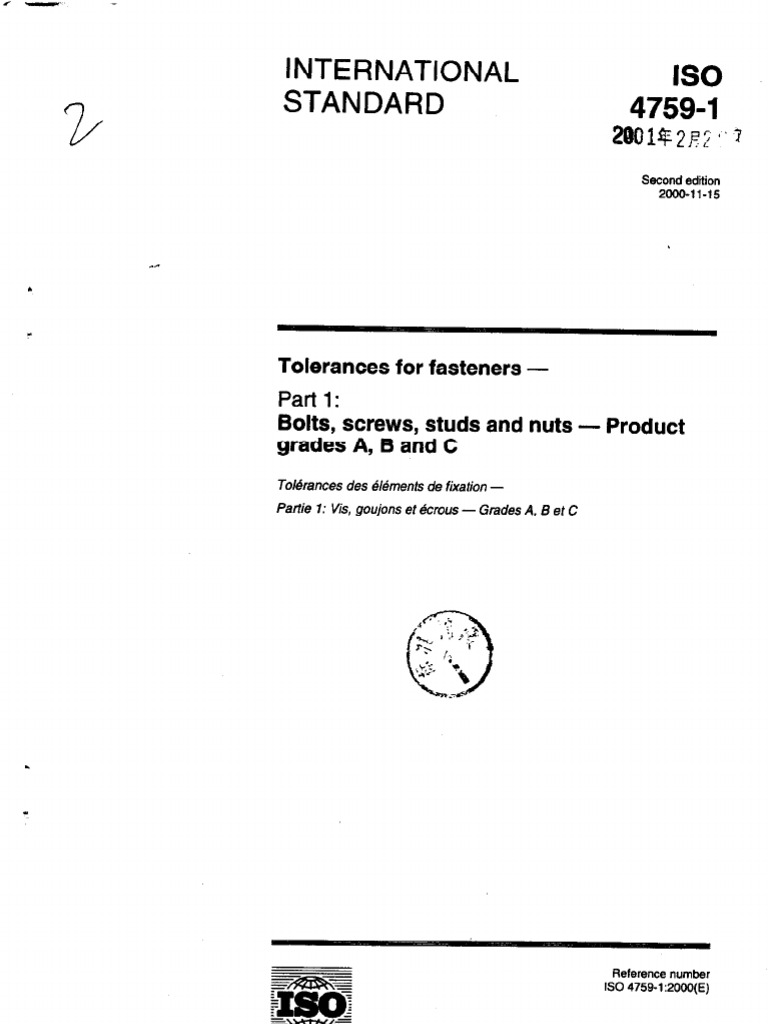 Iso 4759 1 2000 Pdf