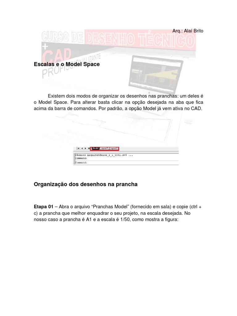 Model Space Paper Space Layout Scalas AutoCAD | PDF | Auto Cad | Janela ...