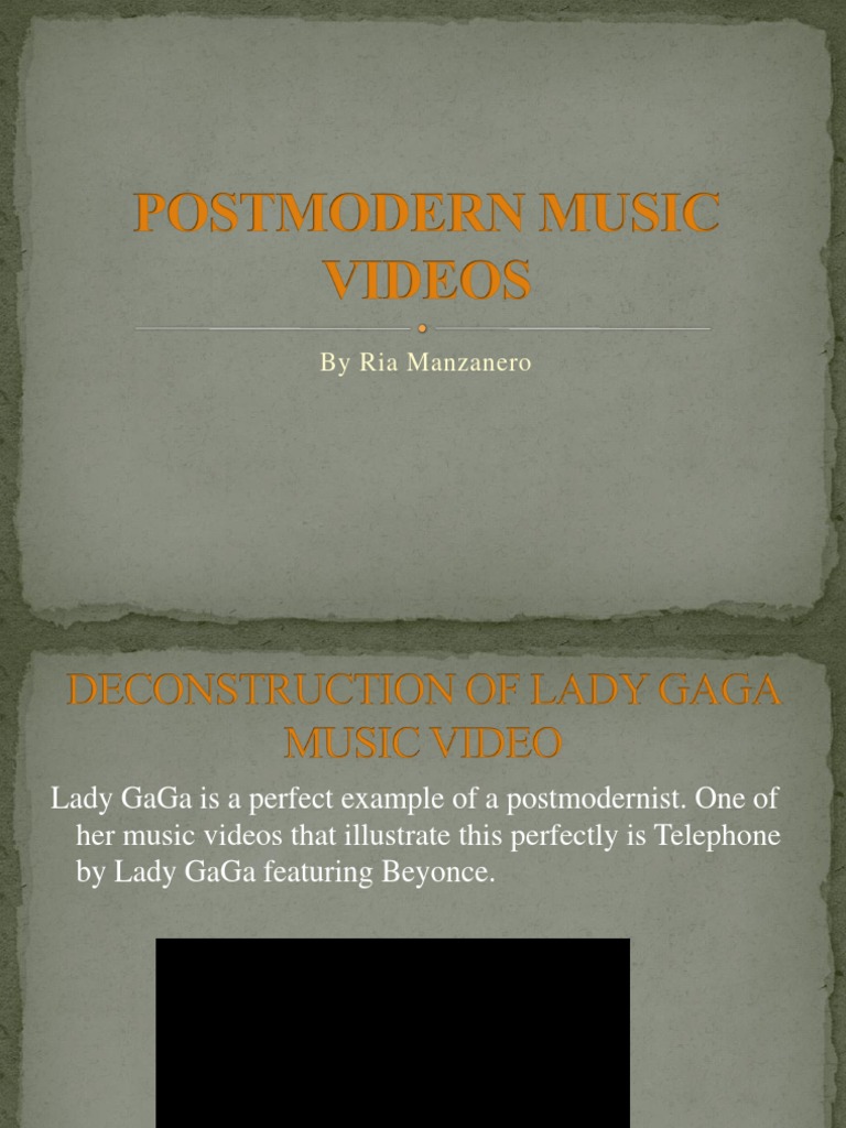 Postmodern Music Videos - Lady Gaga | PDF | Postmodernism | Science