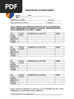 Registro de Lectura Diaria | PDF