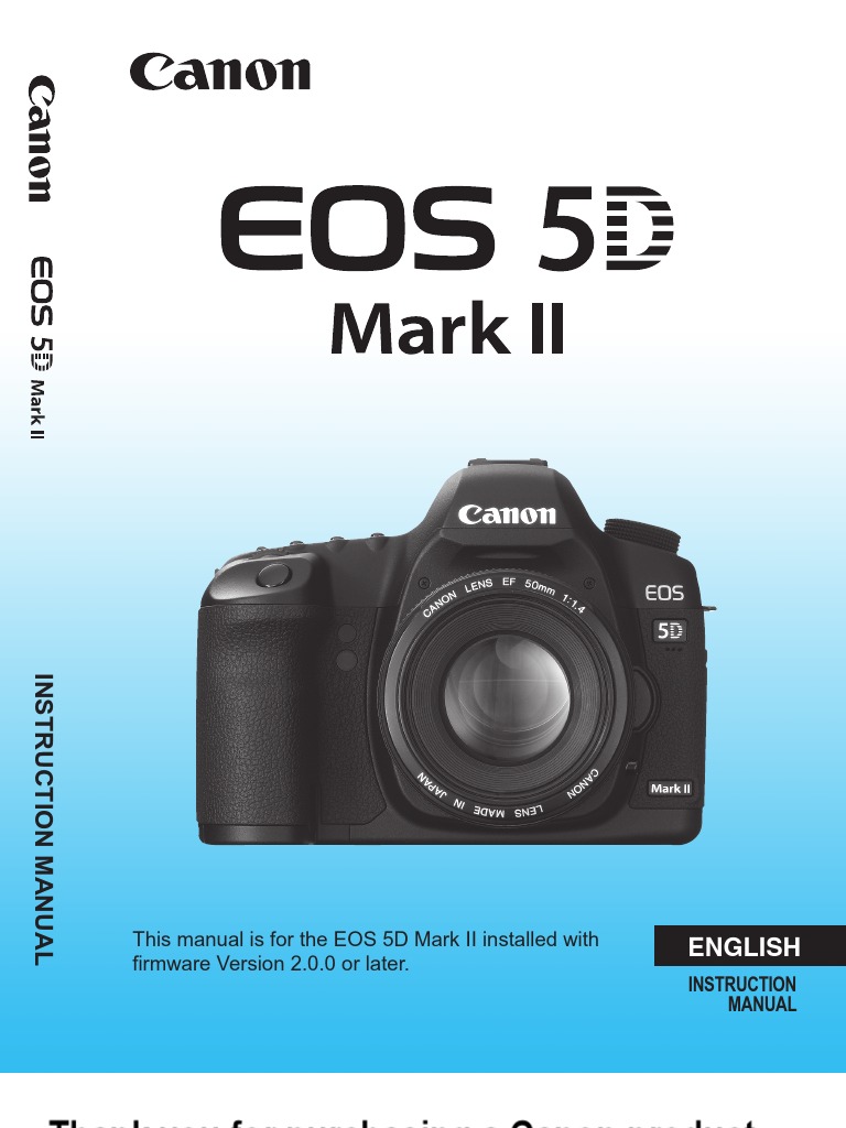 Canon 5D Mark II User Guide | PDF | Image Stabilization | Camera Lens