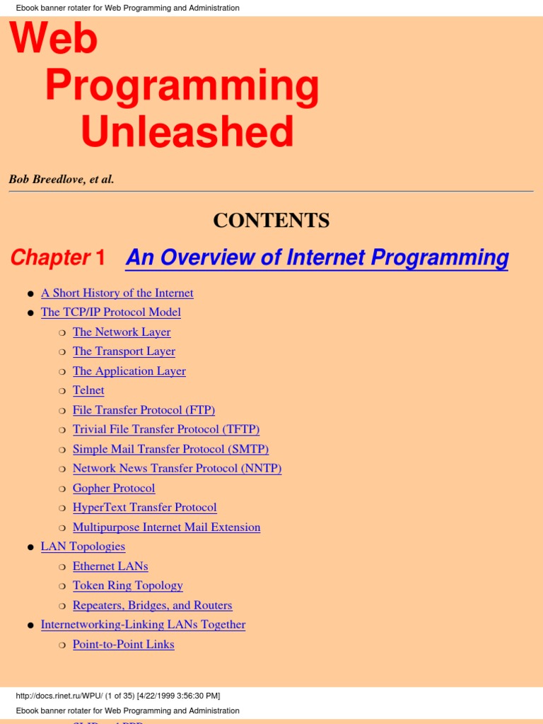 Ebook - Web Programming Unleashed | PDF | Java Script | Perl