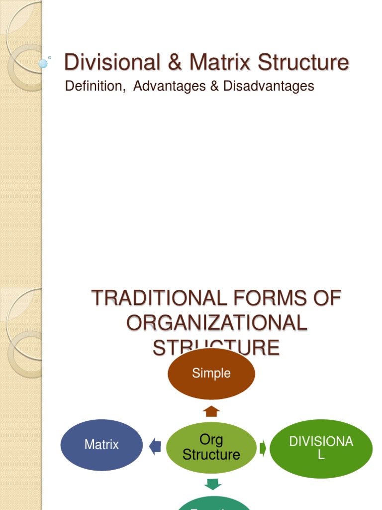 Divisional & Matrix Structure | PDF | Organizational Structure | Leadership