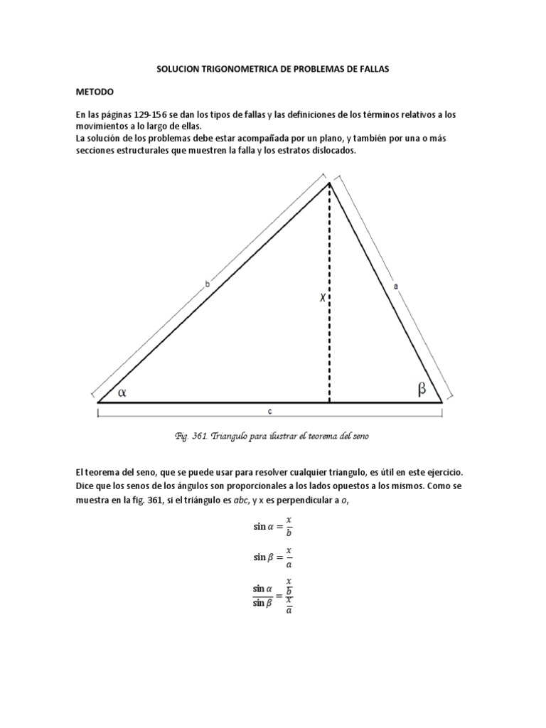 Solucion Trigonometrica de Problemas de Fallas | PDF