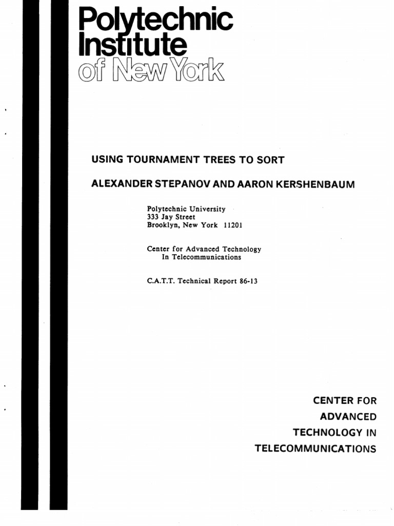 Tournament Trees | Download Free PDF | Algorithms | Logarithm