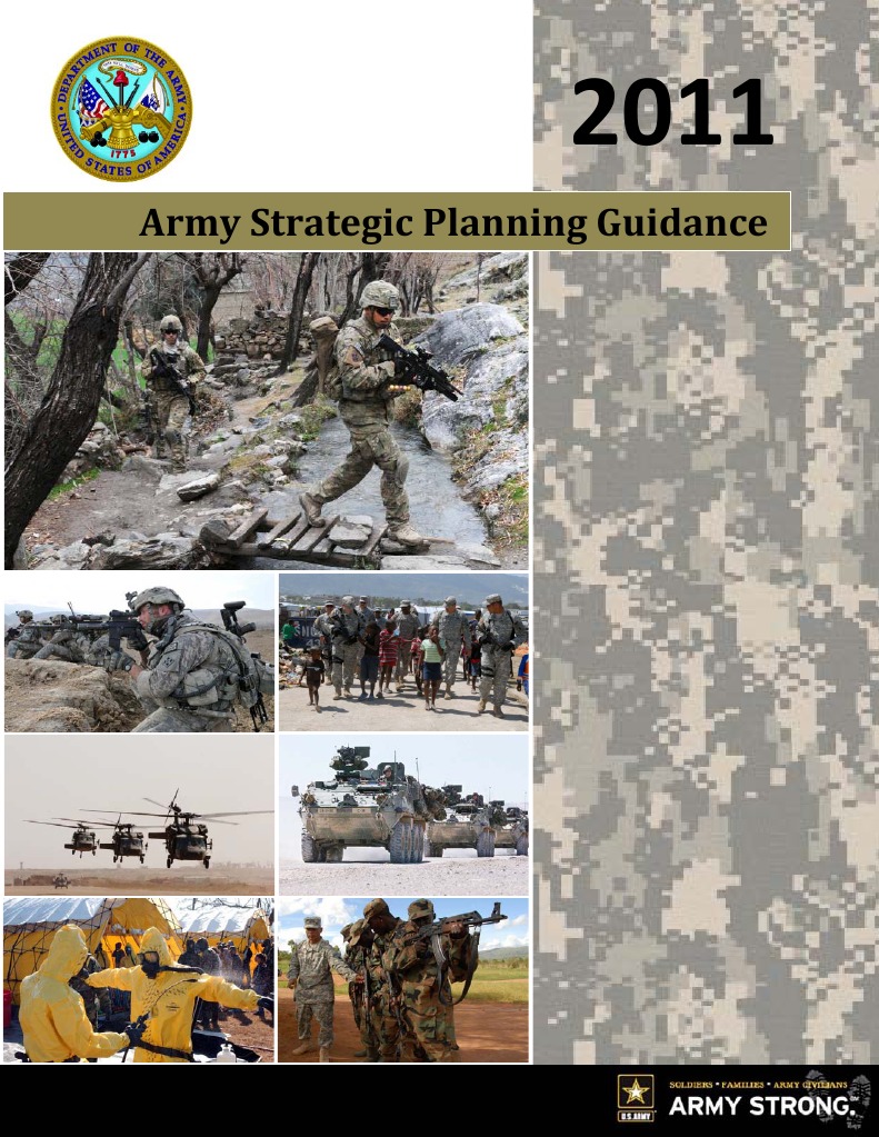 Army Strategic Planning Guidance 2011 | PDF | United States Army | Military