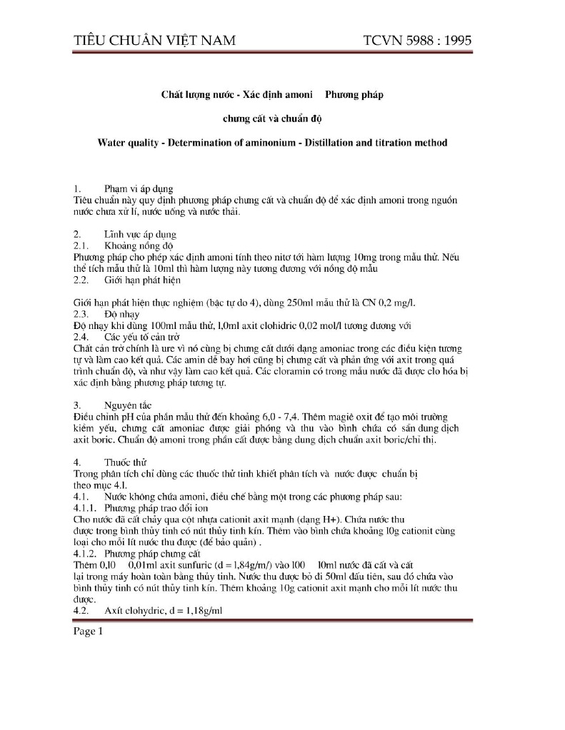 TCVN 5988 1995 | PDF