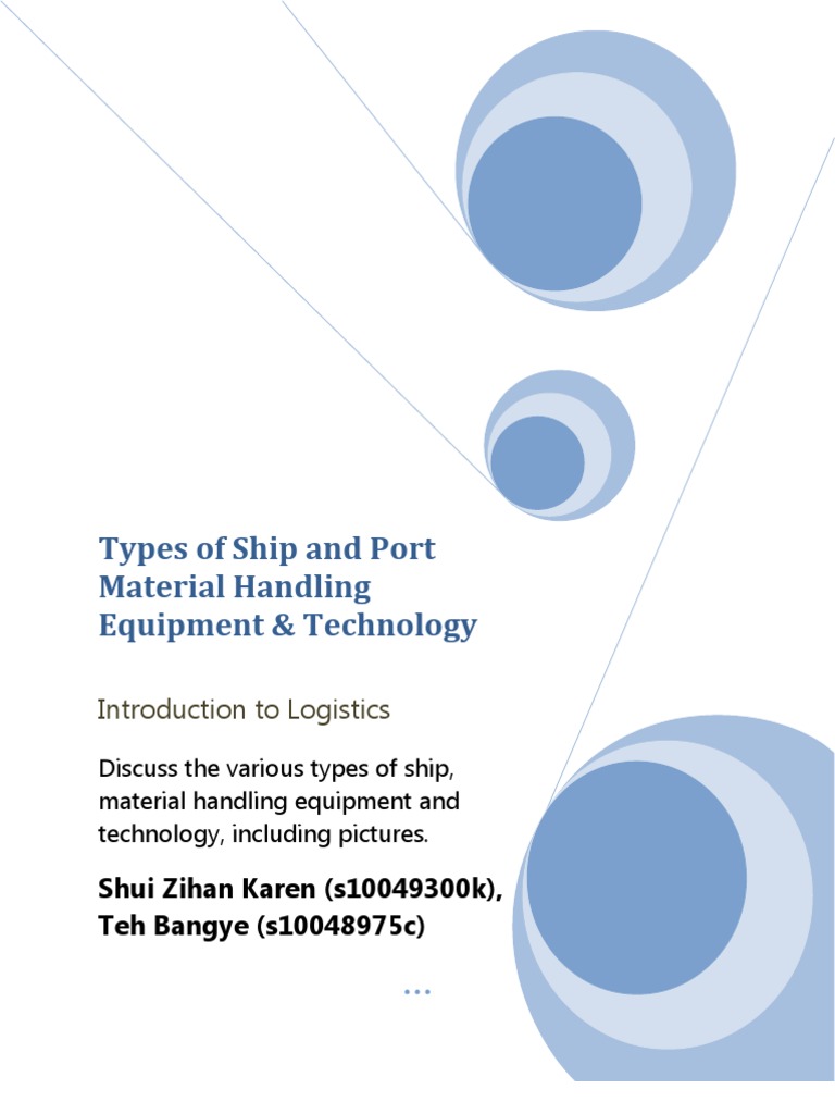 Types of Ship and Port Material Handling Equipment & Technology | PDF ...