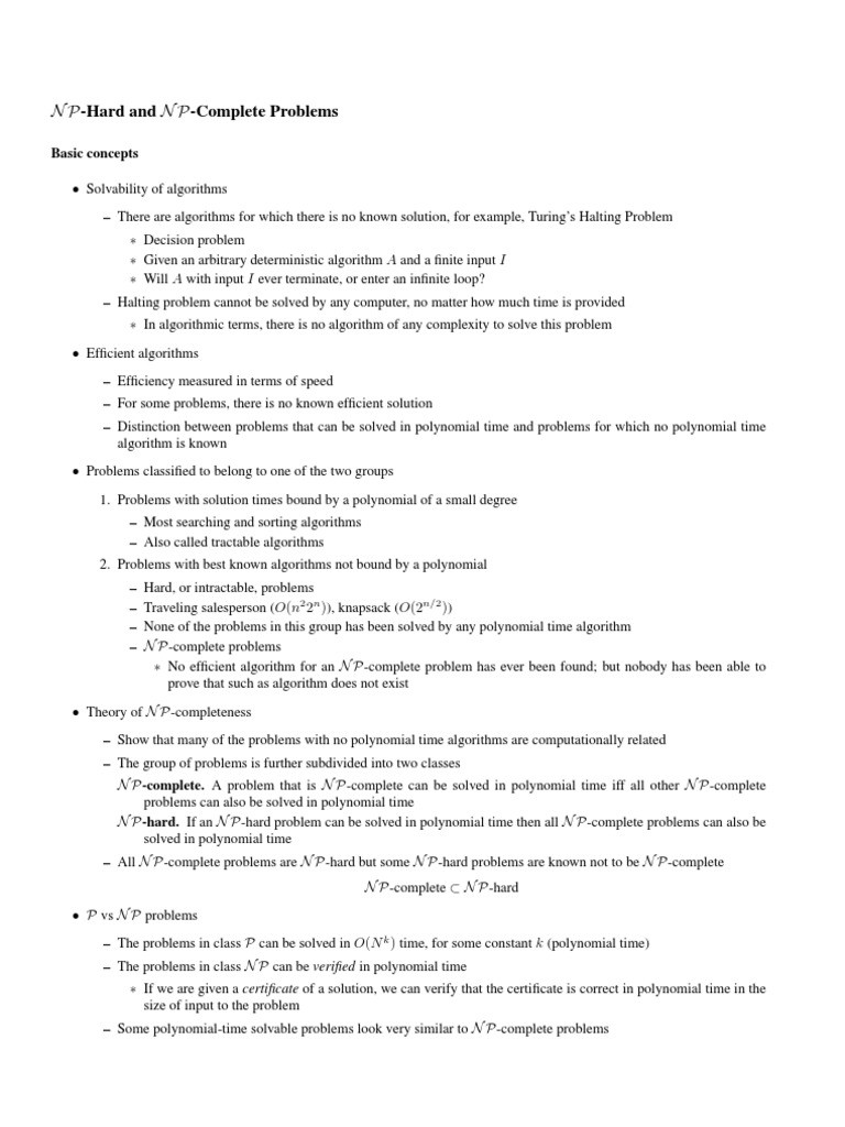 Np Pdf Time Complexity Computational Complexity Theory