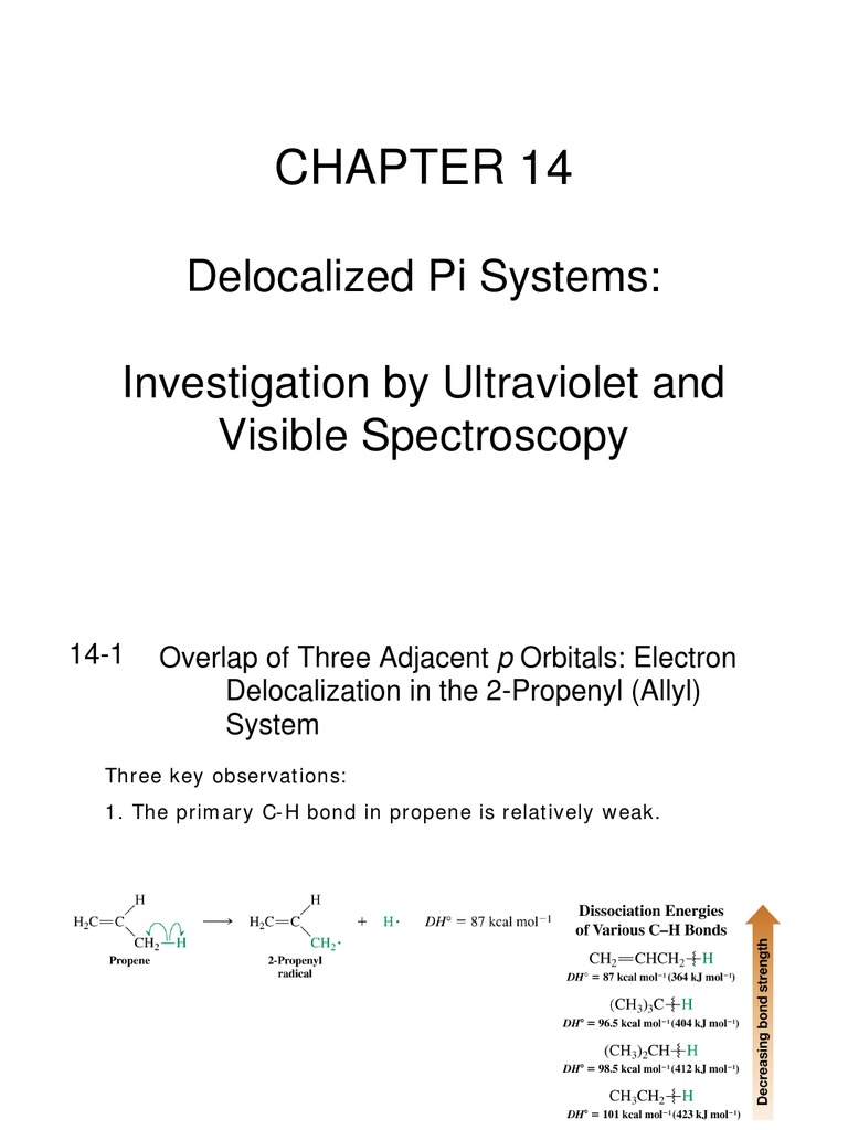 Delocalized Pi Systems & Spectroscopy | PDF | Alkene | Molecular Orbital
