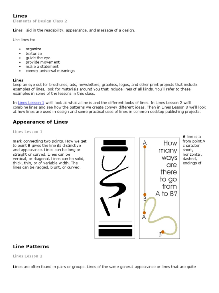 Lines: Lines Aid in The Readability, Appearance, and Message of A ...