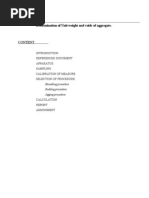 Unit Weight of Aggregates | PDF | Density | Weight
