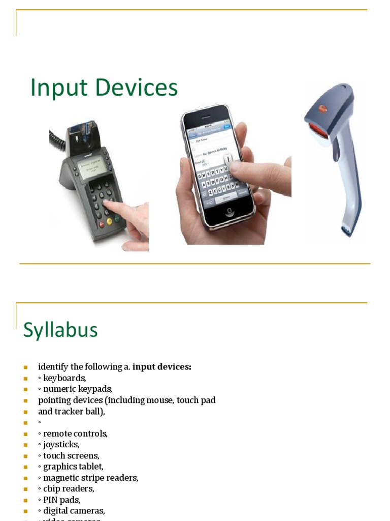 Input Devices | PDF | Optical Character Recognition | Electronics