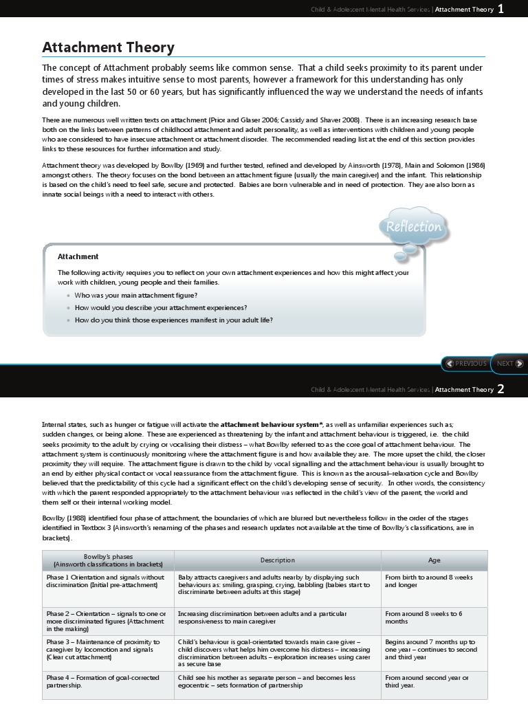 Attachment Theory | PDF | Attachment Theory | Developmental Psychology