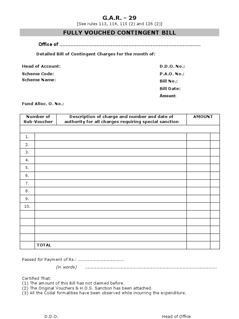 Gar 29 | PDF | Voucher | Invoice