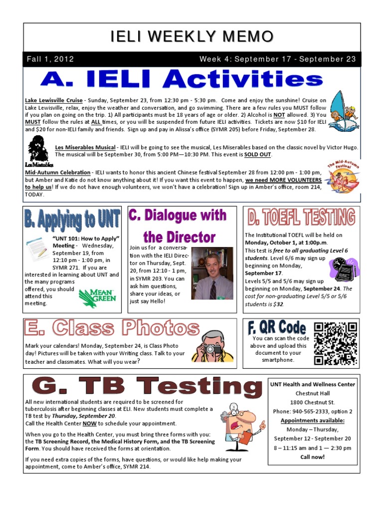 2012 Fall Week 4 - Weekly Memo | PDF | Art