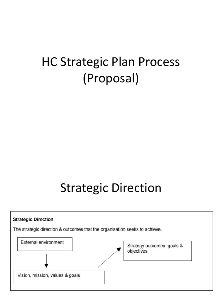 HC Strategic Plan Process (Proposal)