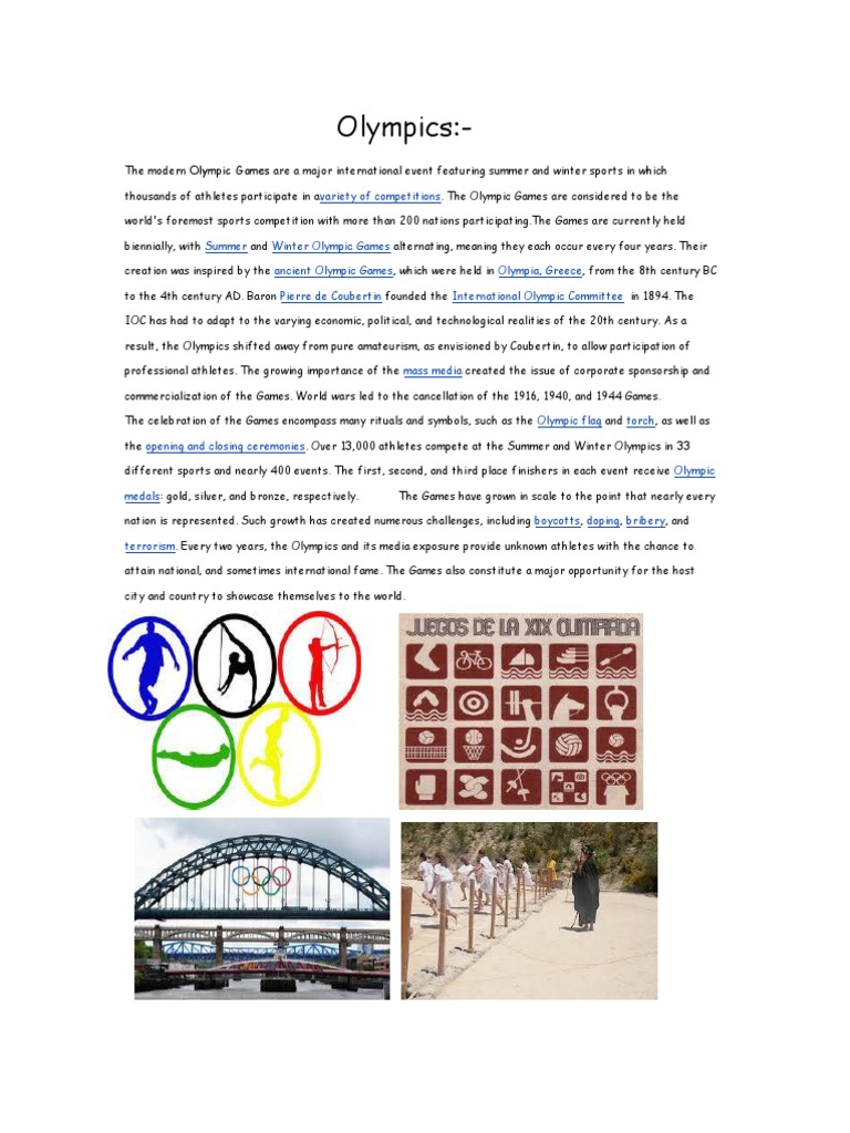 Olympics | PDF | First Aid | Olympic Games