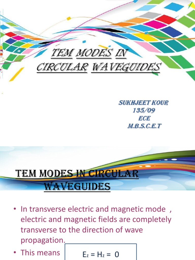 TEM Mode of Circular Waveguide | PDF