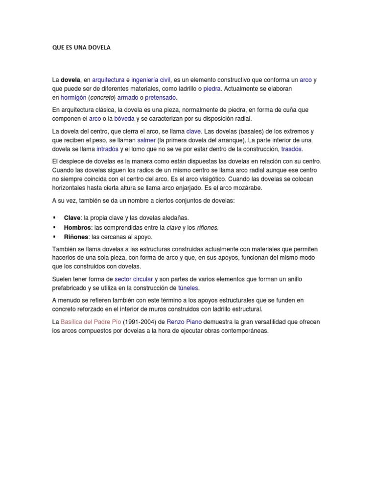 Que Es Una Dovela | PDF