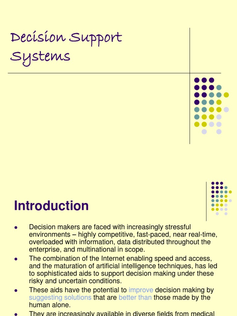 Decision Support System | PDF | Decision Support System | Databases