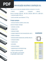 Perfis Gerdau - Tabela de Bitolas | PDF | Tecnologia e Engenharia