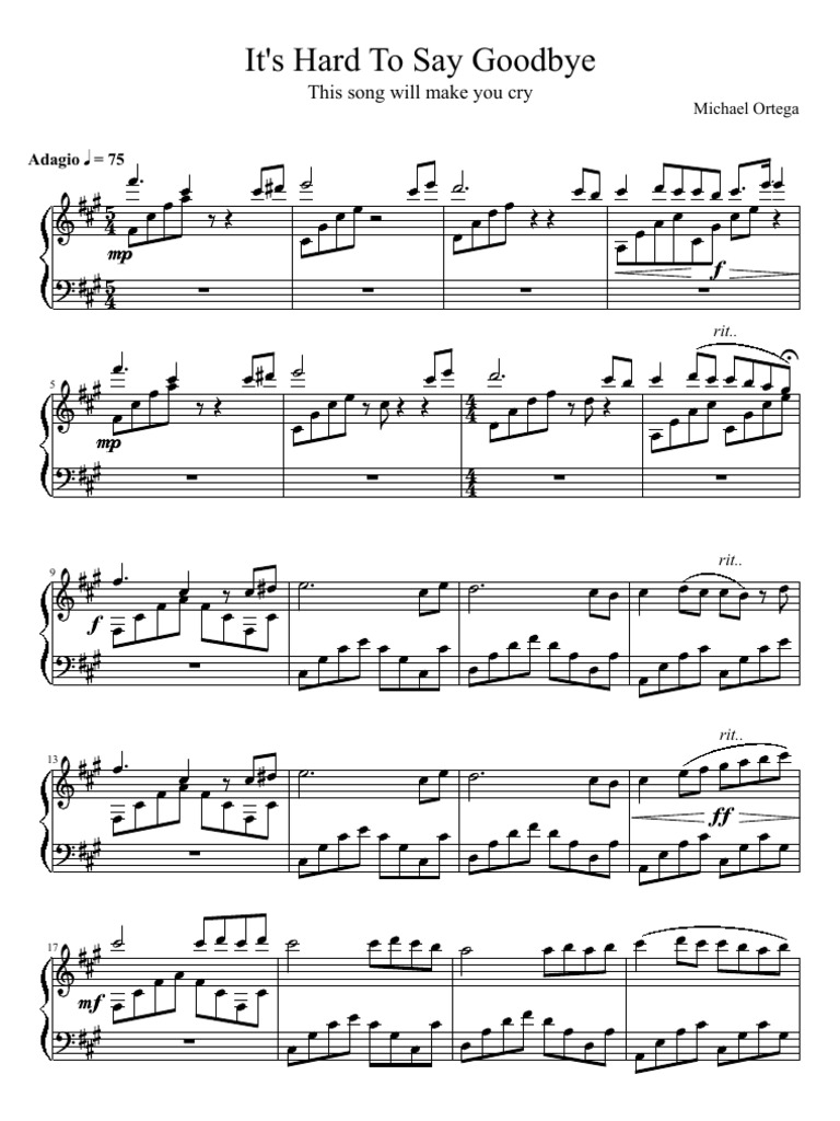 Its Hard To Say Goodbye-1 | PDF