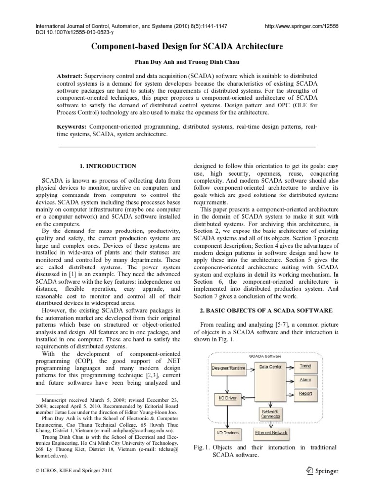 Att Component Based Design For Scada Architecture Pdf Component