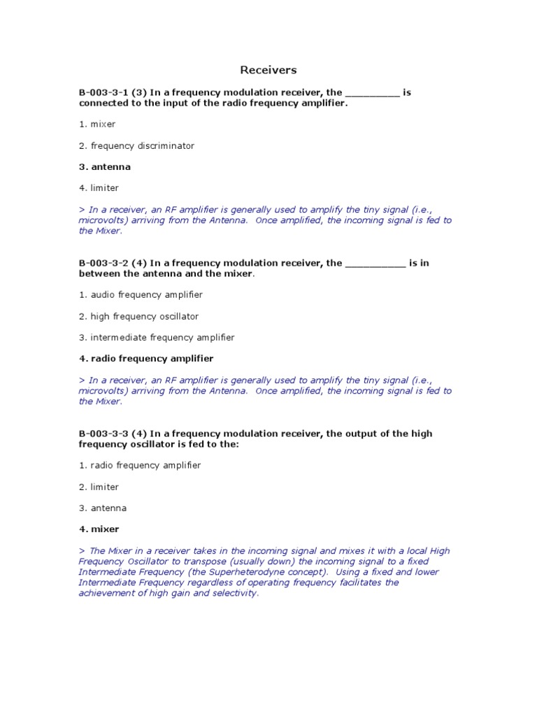 Receivers: 1. Mixer 2. Frequency Discriminator | Download Free PDF ...