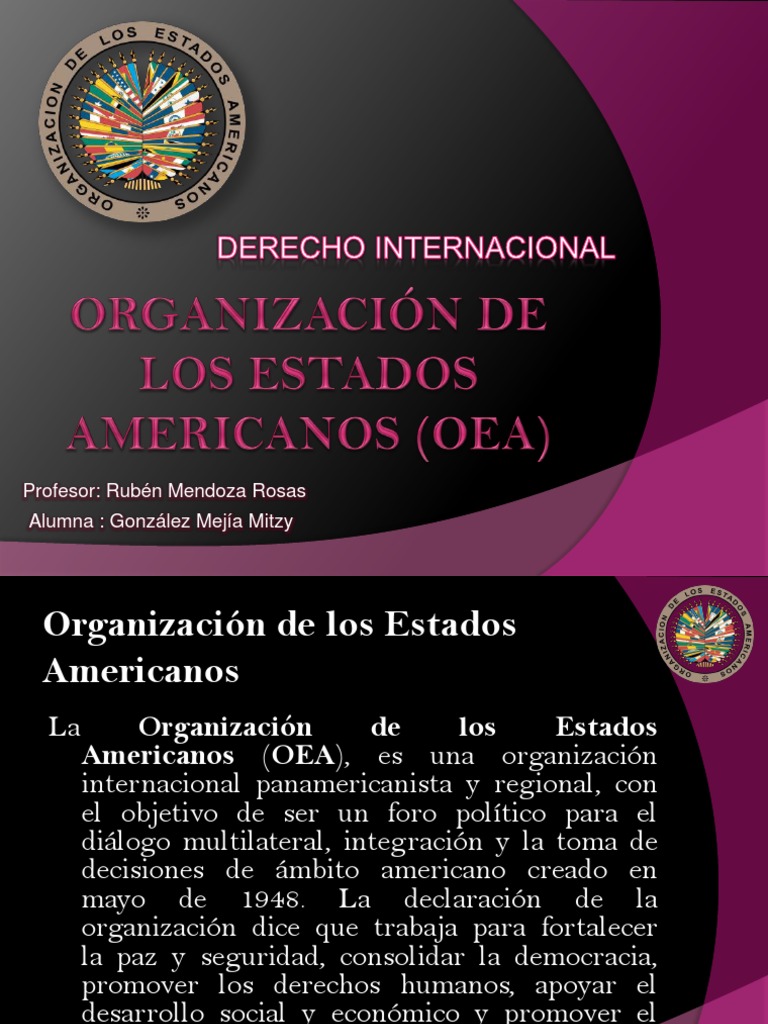 OEA | PDF | Relaciones internacionales | Gobierno
