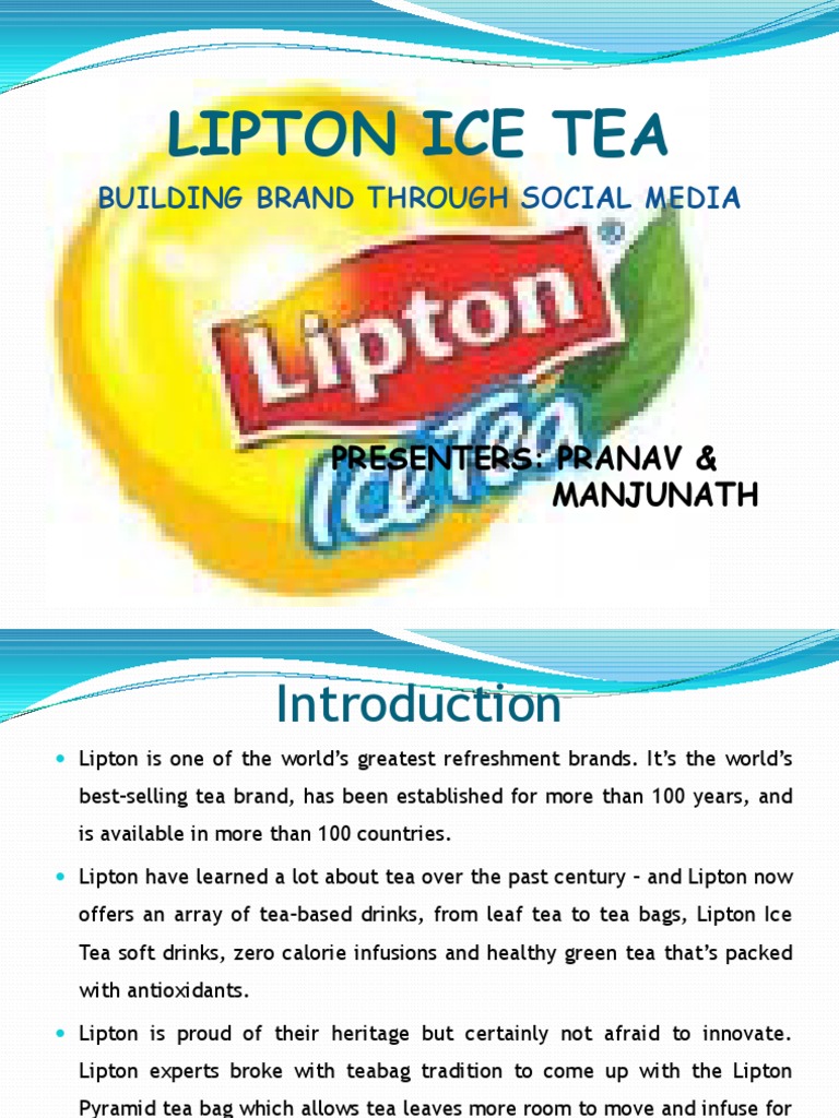 Lipton Ice Tea | Tea | Pepsi Co