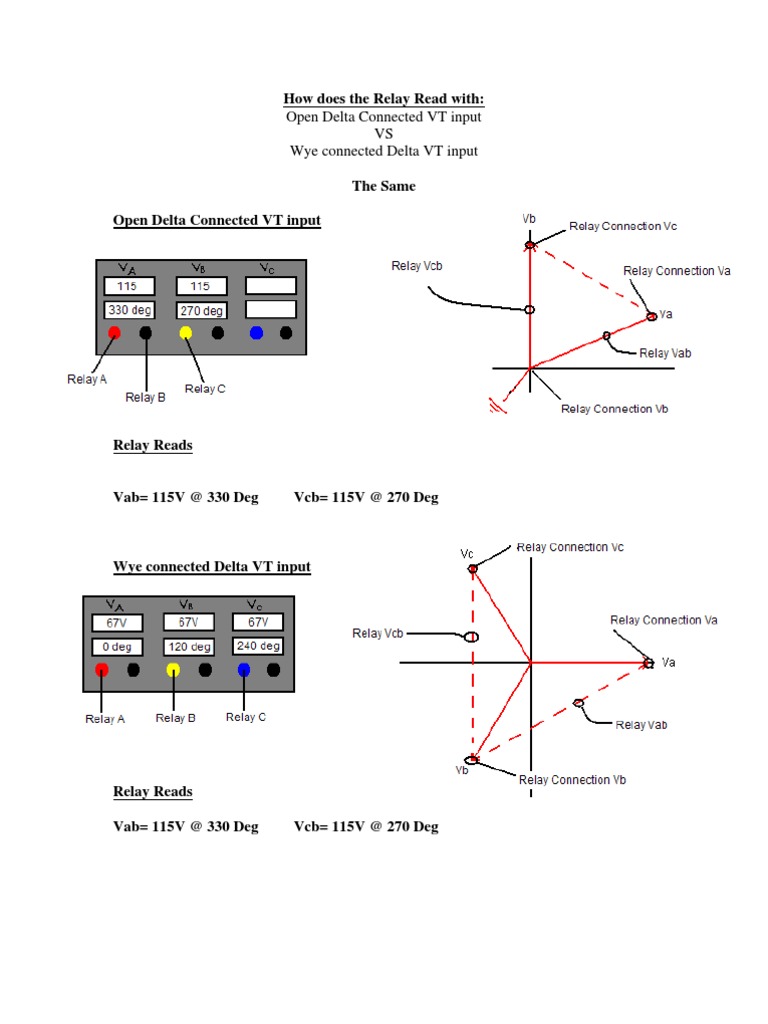 Open Delta Vs Wye Connected Delta | PDF
