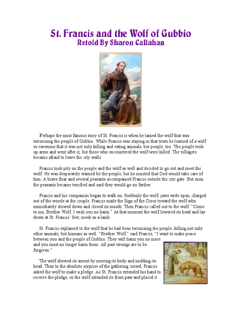 The Wolf of Gubbio | PDF | Francis Of Assisi