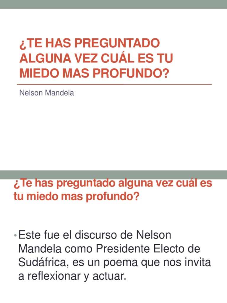 Te Has Preguntado Cual Es Tu Miedo Mas Profundo | PDF | Ocio