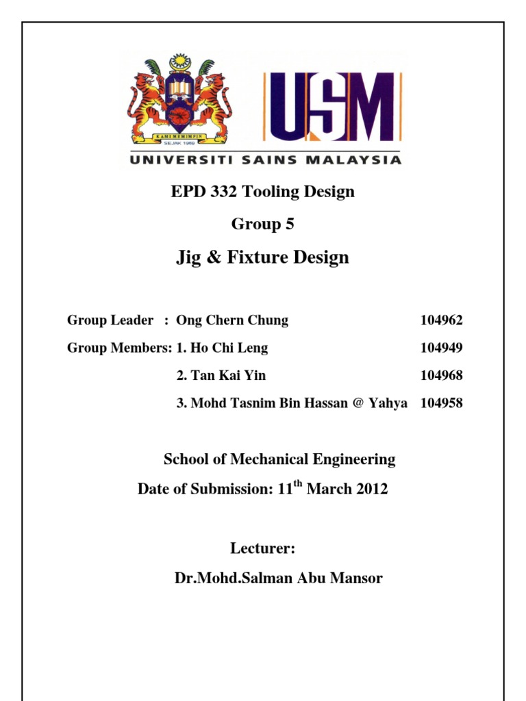 Jig & Fixture Design | PDF | Drill | Machining