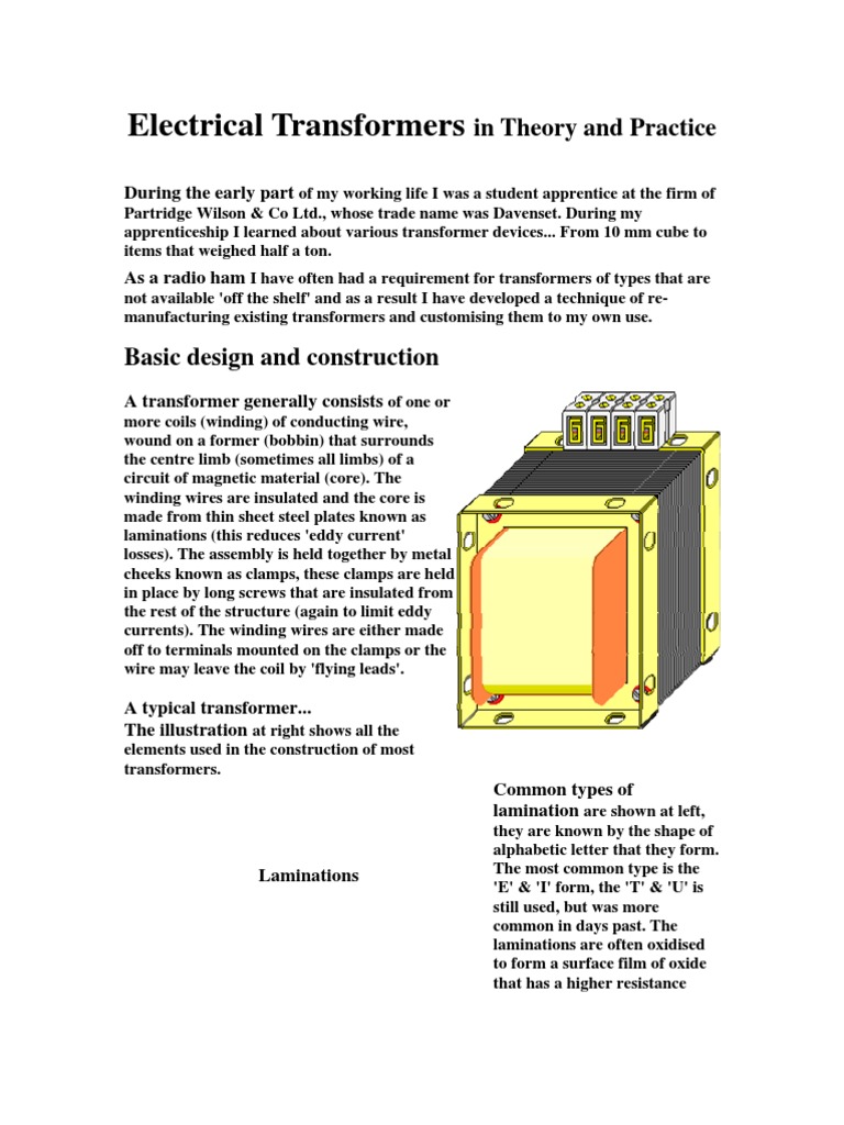 Electrical Transformers in Theory and Practice | Transformer | Inductor