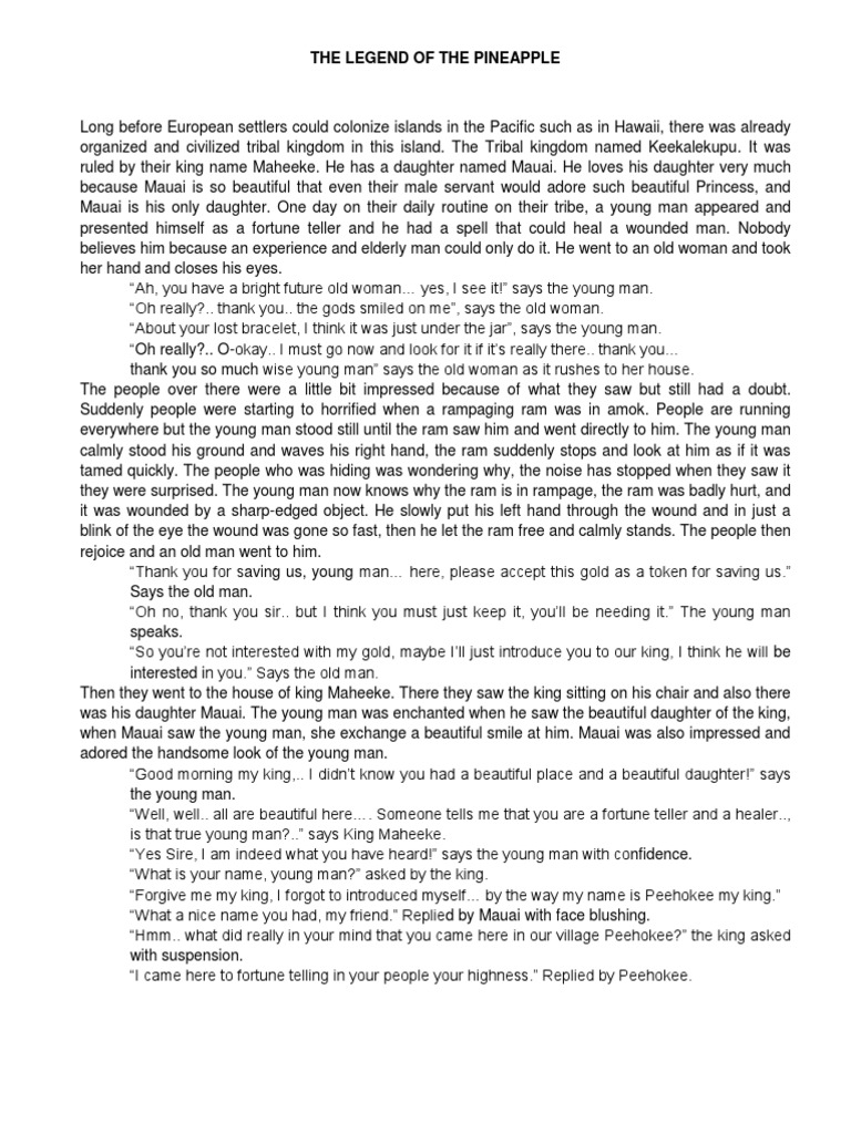 The Legend of The Pineapple - Pages1-2 | PDF