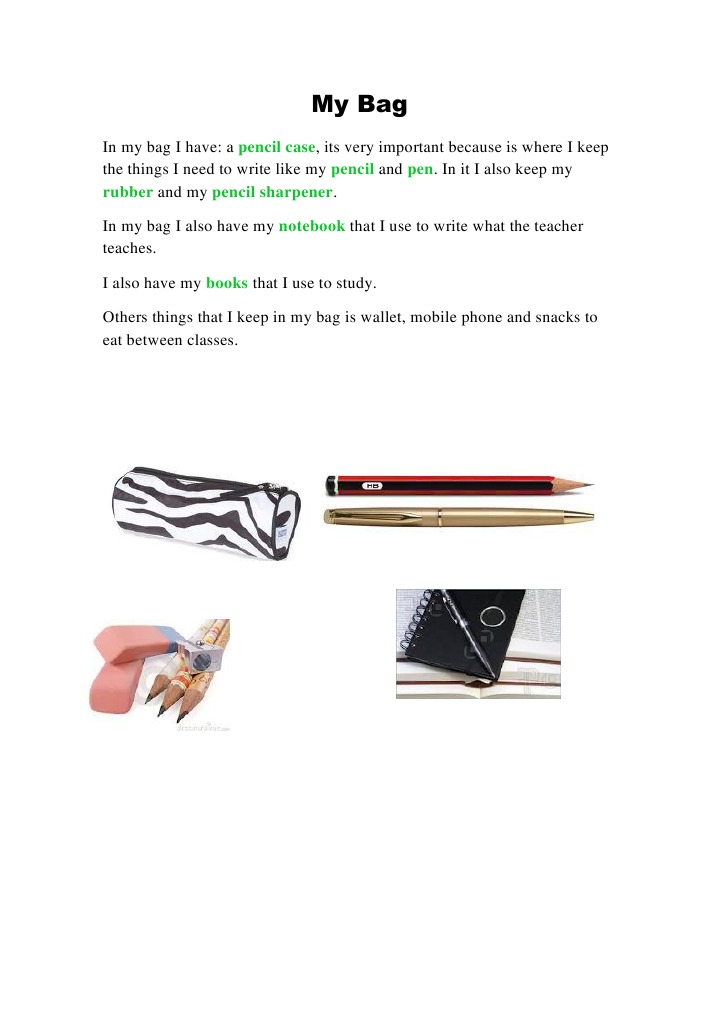 Essentials in My Pencil Case | PDF | Language Arts & Discipline
